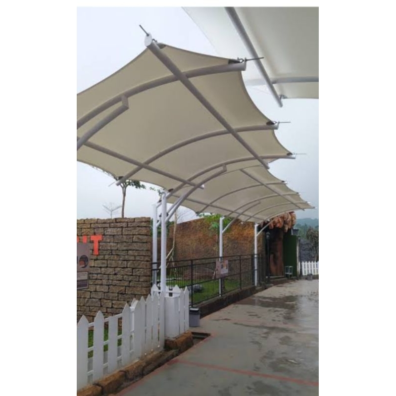 Jual Atap Kanopi Membran Bahan PVC 550 GSM Custom Ukuran Harga Permeter ...
