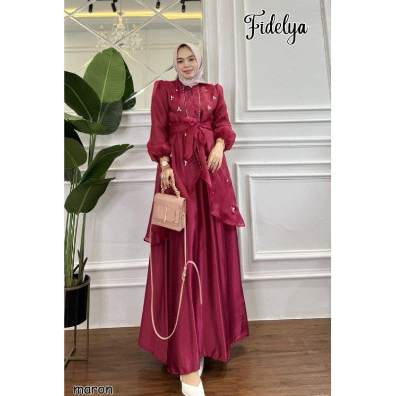 Jual FIDELYA Gamis pesta | Shopee Indonesia