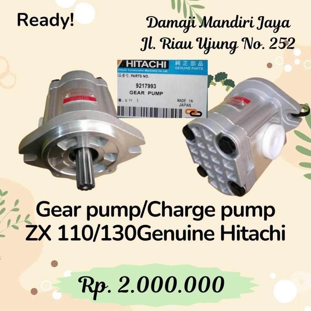 Jual Gear pump/Charge Pump ZX 110/130 Genuine Hitachi | Shopee Indonesia