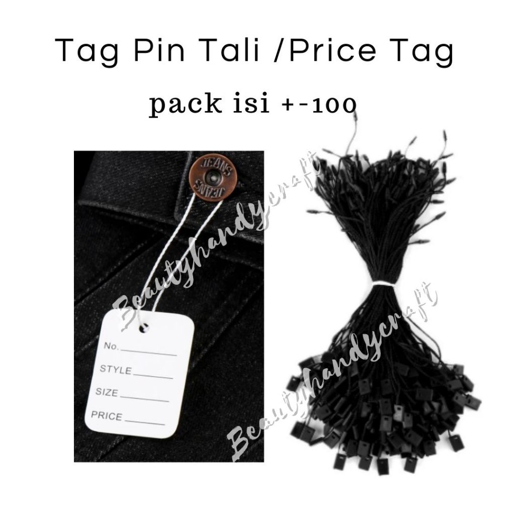 Jual HANGTAG TALI LABEL BAJU BENANG MURAH ISI 100 | Shopee Indonesia