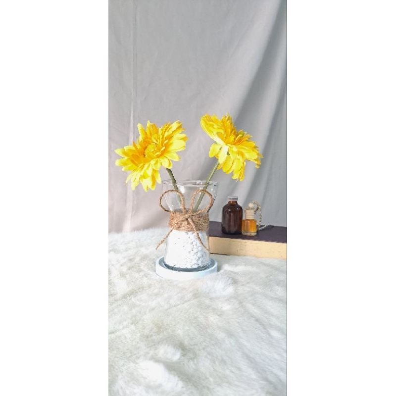 Jual Vas Bunga Kaca Minimalis Pot Tanaman Vas Bunga Kaca Estetik ...