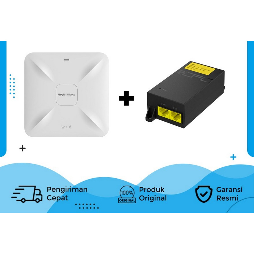 Jual Paket Ruijie RG-RAP2260(G) Access Point + PoE Injector | Shopee ...