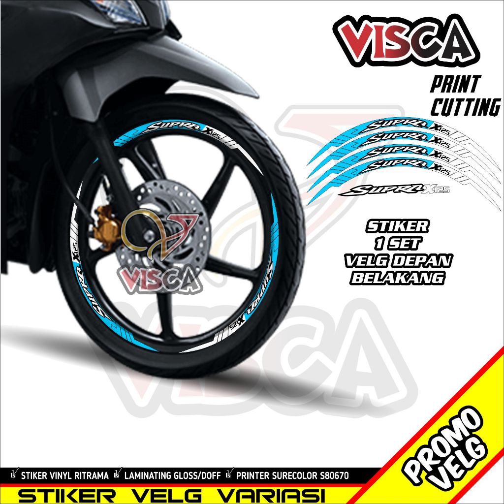 Jual Stiker Velg List Velg Motor Stiker Supra X 125 Abs 2 | Shopee ...