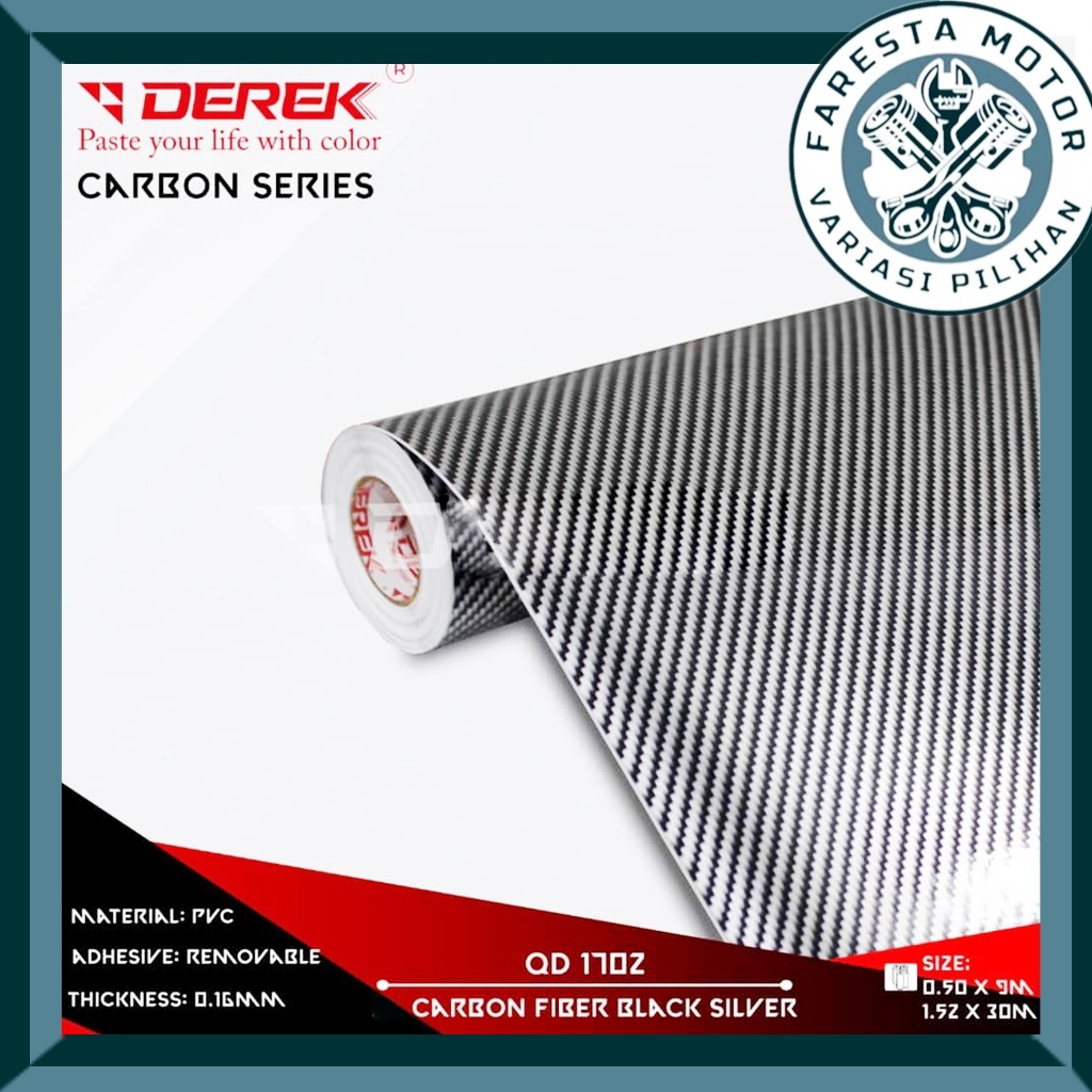 Jual Stiker Carbon Skotlet Karbon silver Derek Sticker Karbon Kevlar ...