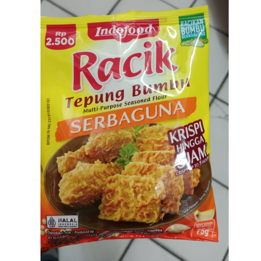 Jual Indofood Tepung Bumbu RACIK Ayam Krispi 75gr | Shopee Indonesia