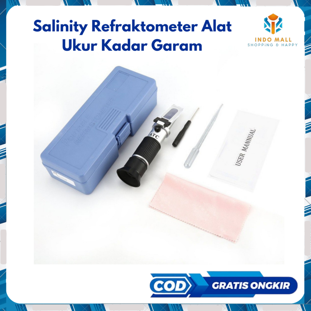 Jual Salinity Refraktometer Alat Ukur Kadar Garam Refractometer untuk ...
