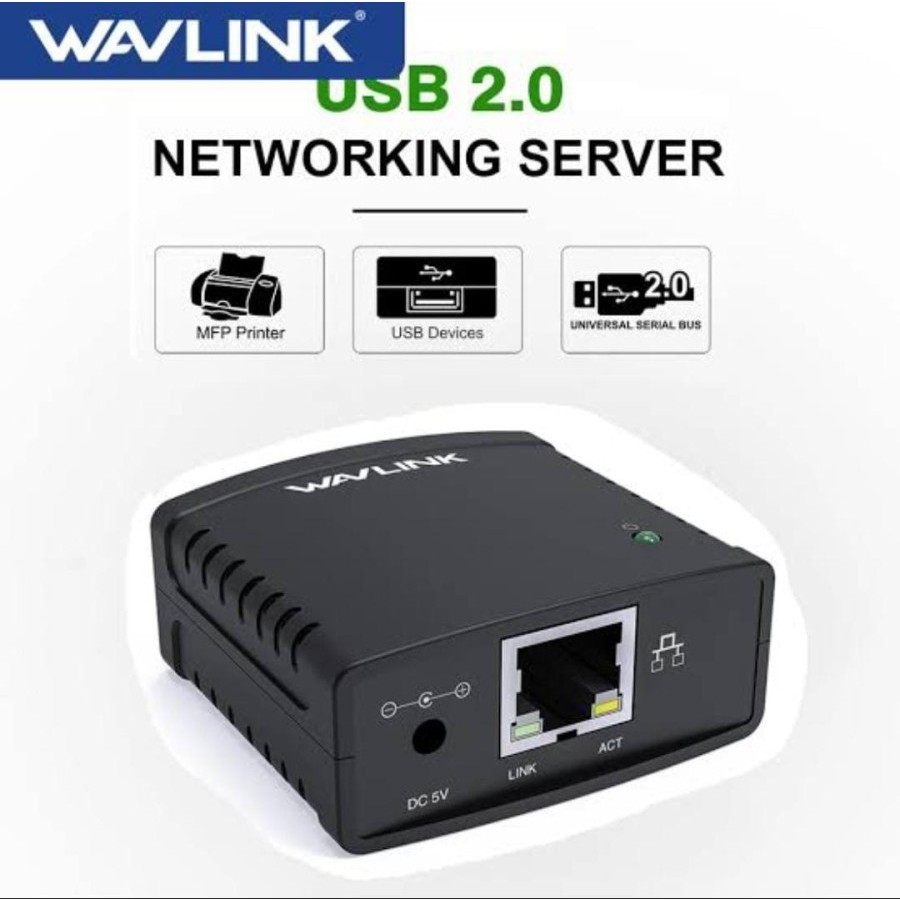 Jual Print Server USB Wavlink 100Mbps Ethernet to USB Sharing Printer ...