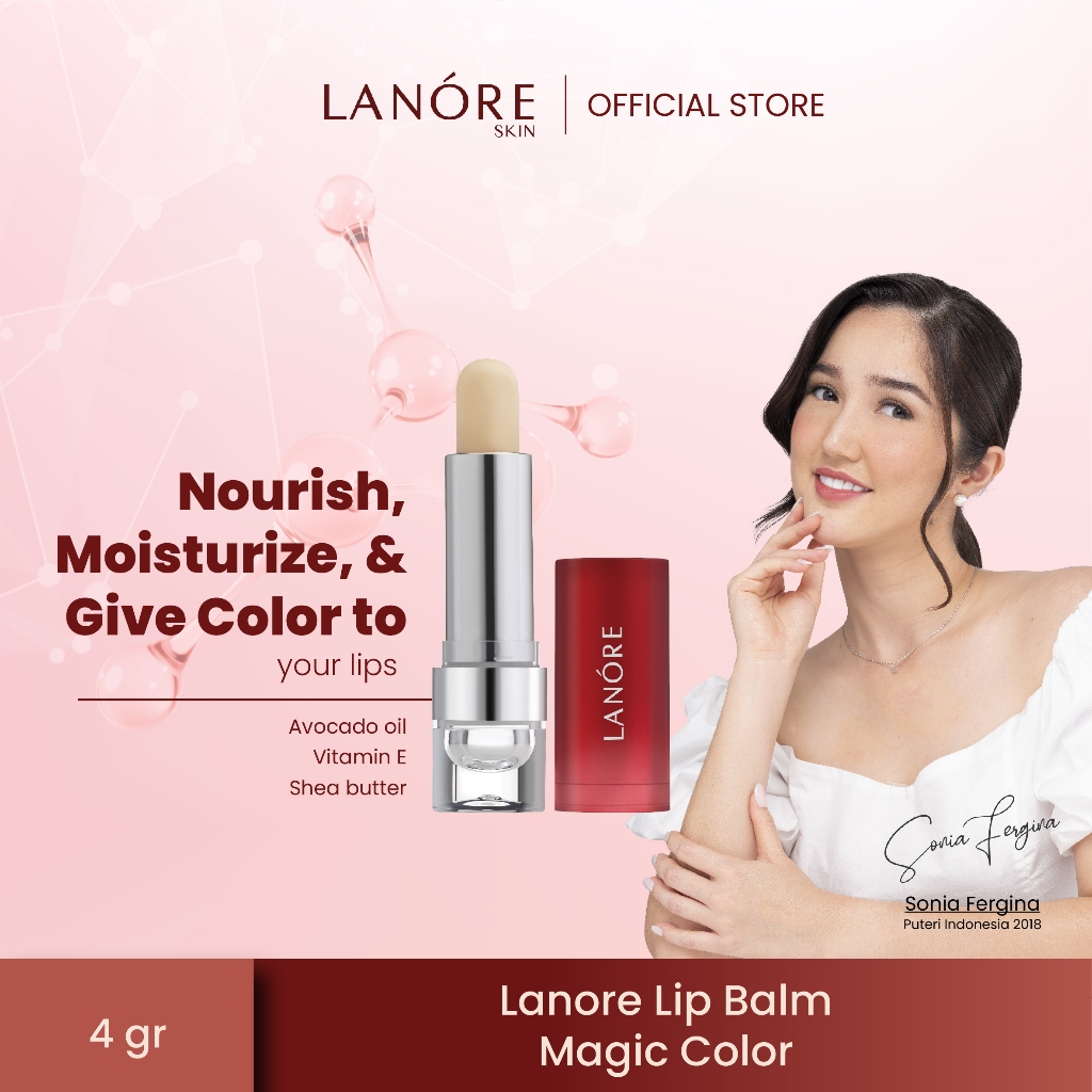 Jual Lanore Lip Balm Magic Color 4 gr | Shopee Indonesia