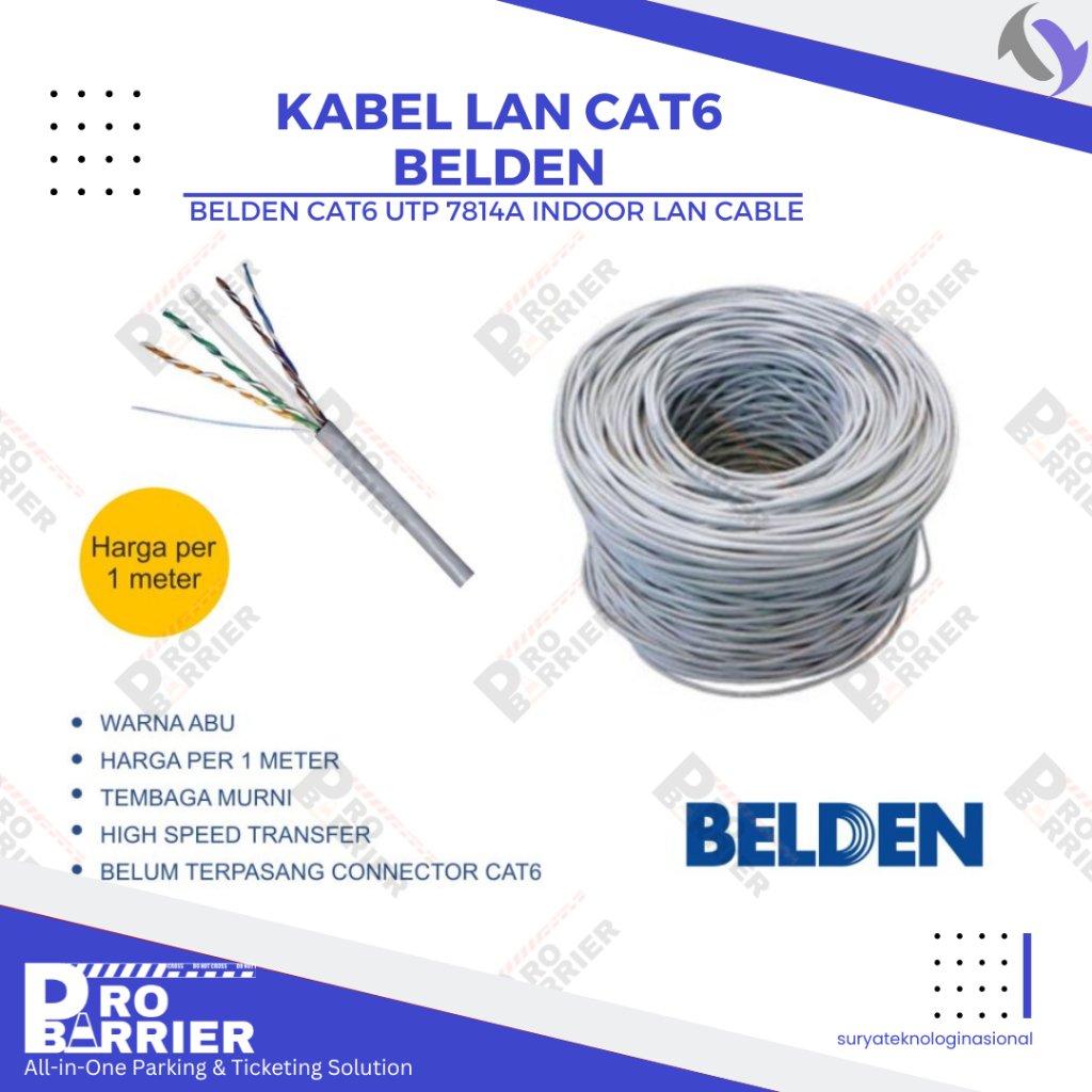 Jual Kabel LAN BELDEN Cat6 7814A / Kabel LAN UTP Indoor - Per Meter ...