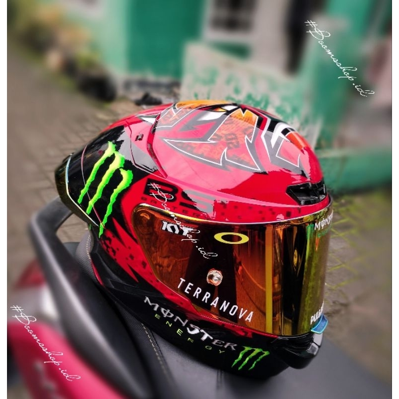 Jual helm kyt tt course repaint livery quartararo | Shopee Indonesia