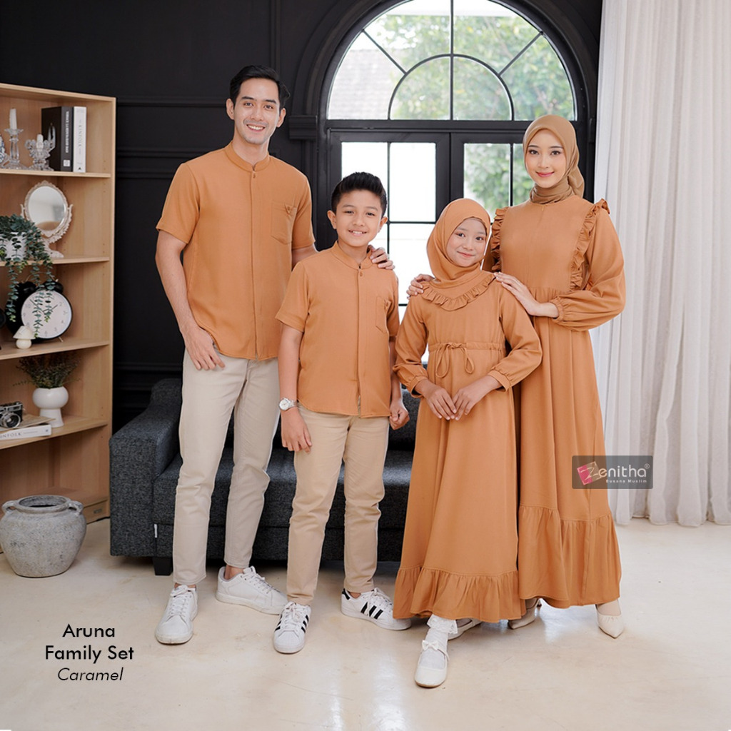 Jual Zenitha Sarimbit Aruna Caramel - Sarimbit Keluarga Lebaran Couple ...