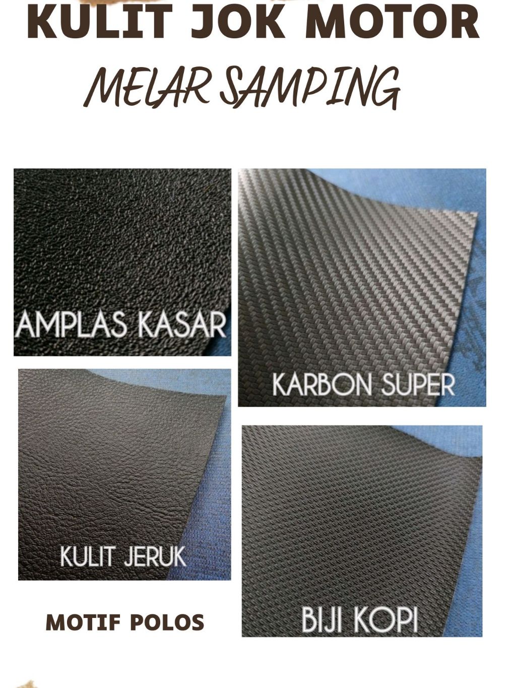 Jual Sarung Kulit Jok Motor Polos Hitam Bahan Amplas Kasar Bigdot ...