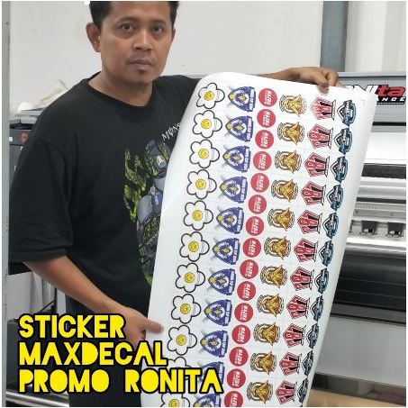 Jual Cetak Stiker Vinyl RDS Maxdecal Kisscut Laminasi Gloss Doff ...