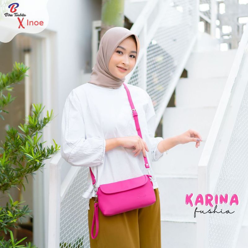 Jual KARINA BAG BY BIRU TSABITA X INOE BAHAN CHOCOLY ANTI AIR | Shopee ...