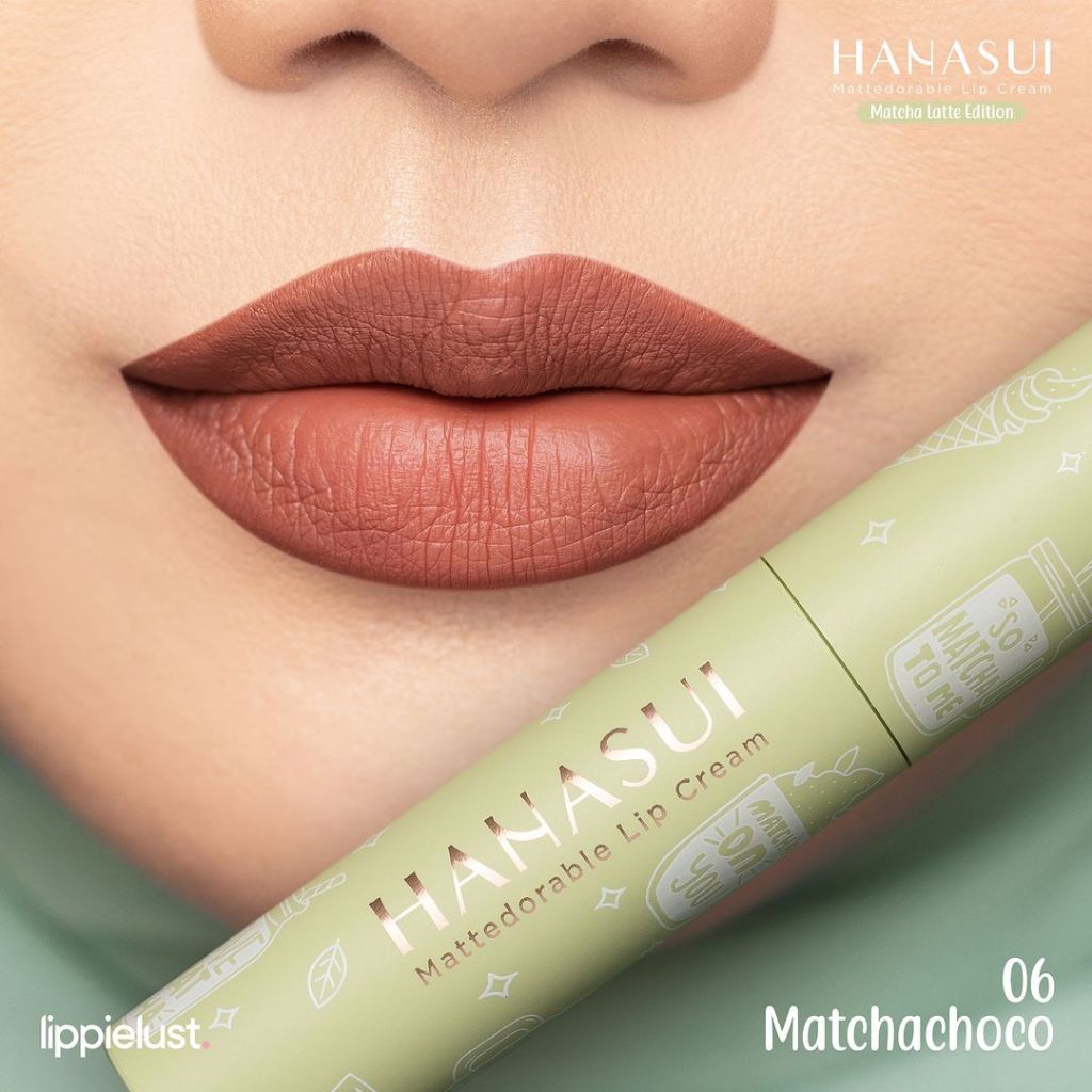 Jual Hanasui Mattedorable Lip Cream Matcha Latte Edition | TnT Beauty ...