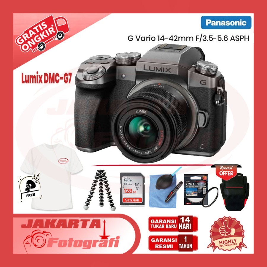 Jual Panasonic Lumix G7 Kit 14-42mm Lens Mirrorless Camera(Black ...