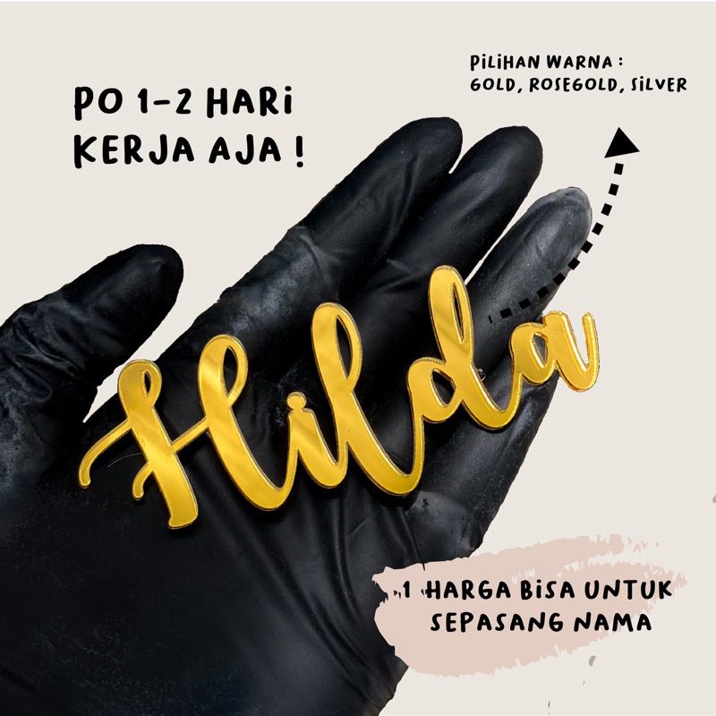 Jual NAMA AKRILIK MIRROR GOLD CUTTING LETTER MIRROR GOLD chipboard ...