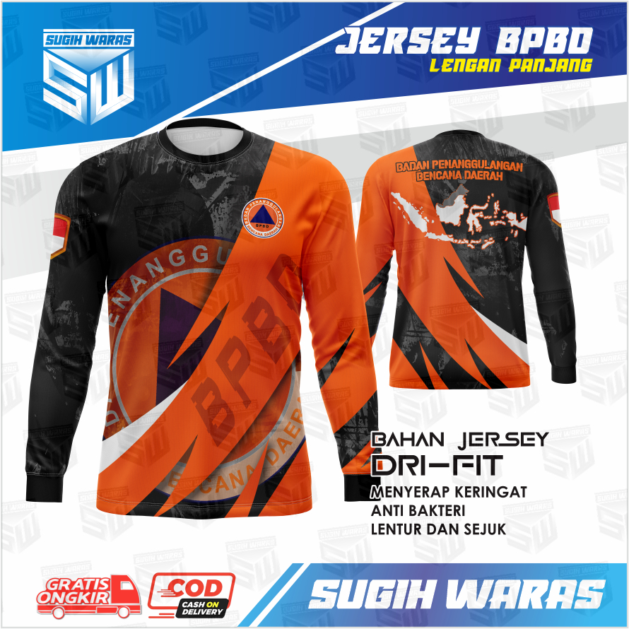 Jual JERSEY BPBD / KAOS DRI-FIT BPBD LENGAN PANJANG / BADAN ...