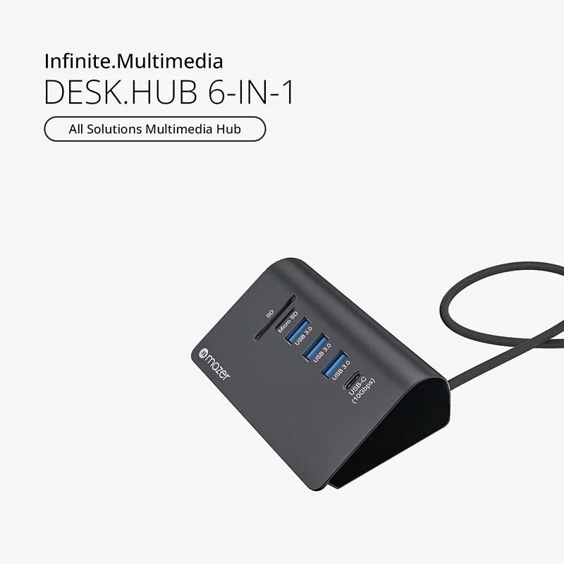 Jual Mazer Infinite.Multimedia Pro Desk.Hub 8000 6-in-1 | Shopee Indonesia