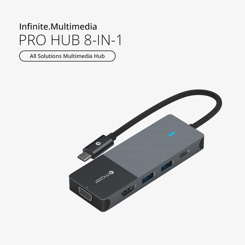 Jual Mazer InfiniteLink Pro Hub 7005 8-in-1 Multimedia Hub | Shopee ...