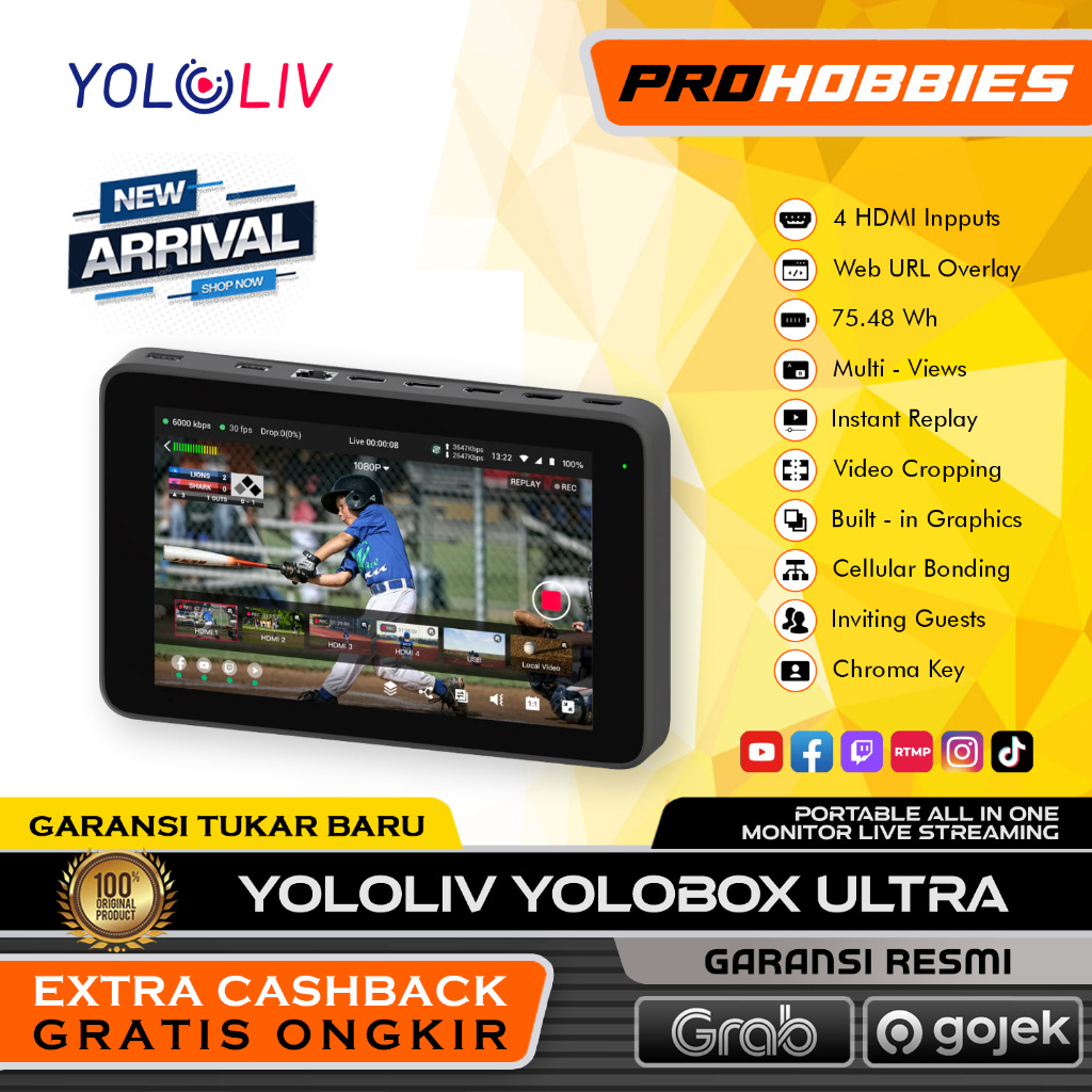 Jual Yololiv YoloBox ULTRA Live Stream Portable Studio | Shopee Indonesia
