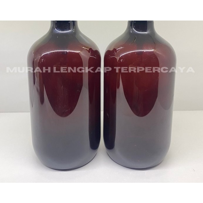 Jual BOTOL SAJA / BOTOL PUMP 500ML AMBER COKLAT TUTUP CLIP OIL POMPA ...
