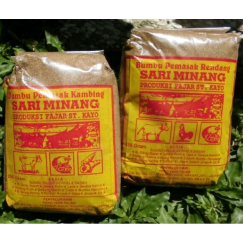 Jual Sari minang bumbu rendang 250 Gram / Bumbu lauk rendang / Bumbu ...