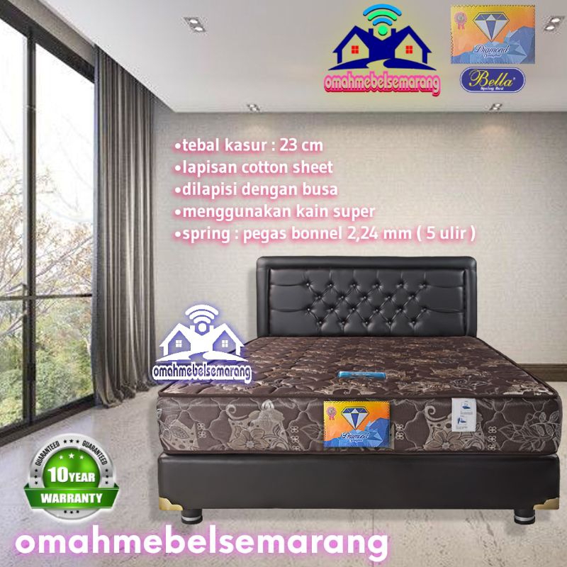 Jual Bed set springbed DIAMOND DELUXE matras kasur pegas bergaransi | Shopee Indonesia