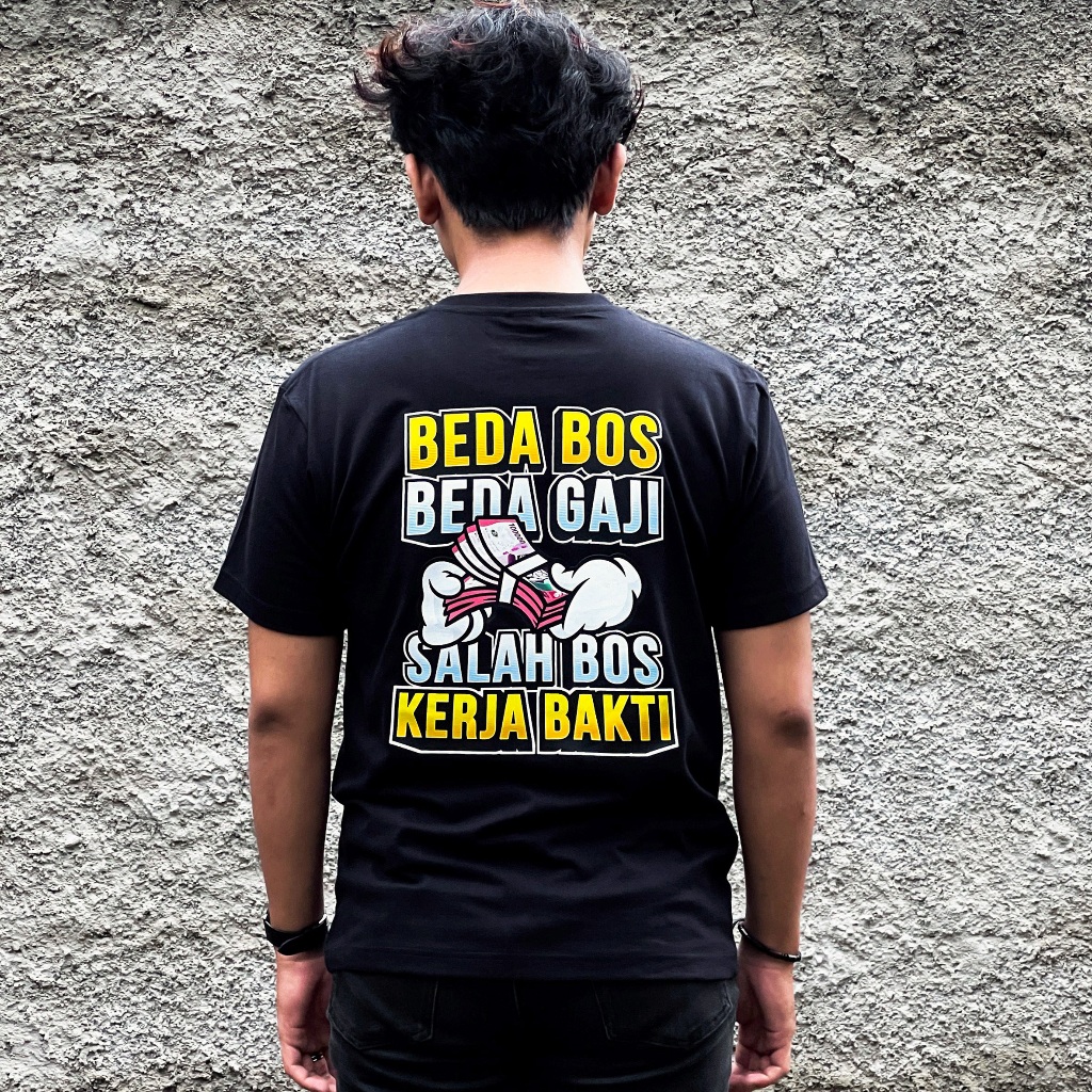 Jual Cocol Store - Kaos Kata Viral Beda Bos Beda Gaji - Bahan Combed ...