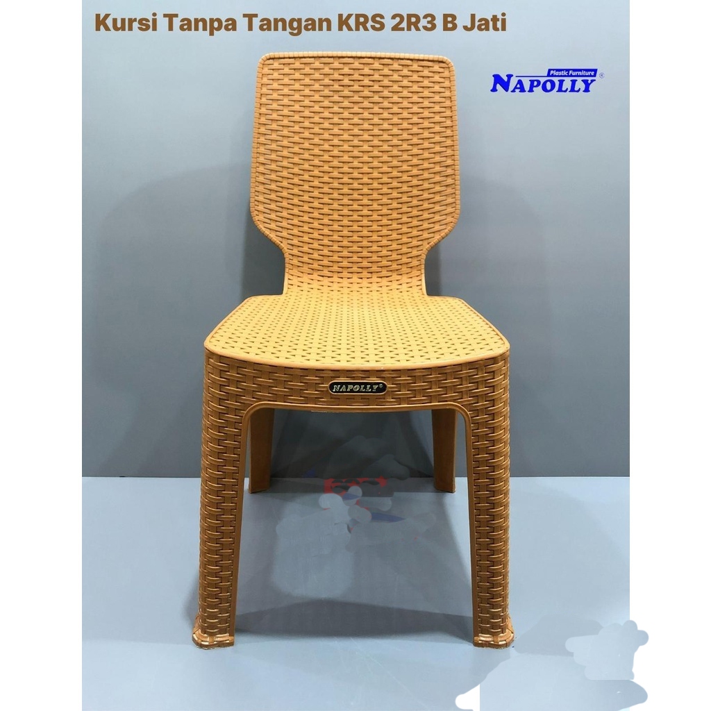 Jual Kursi plastik sender NAPOLLY anyaman rotan 100% original KRS - 2R3 ...