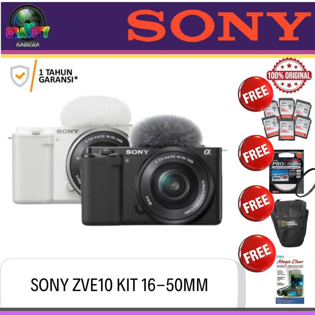 Jual SONY ALPHA ZV-E10 KIT 16-50MM / SONY ZVE10 / SONY ZV-E10 | Shopee ...