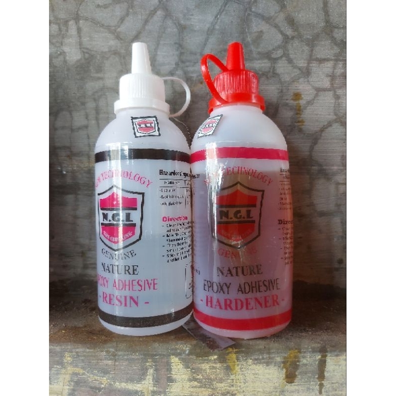 Jual LEM KAYU EPOXY NGL NATURAL 2KOMPONEN RESIN & HARDENER (800gram ...