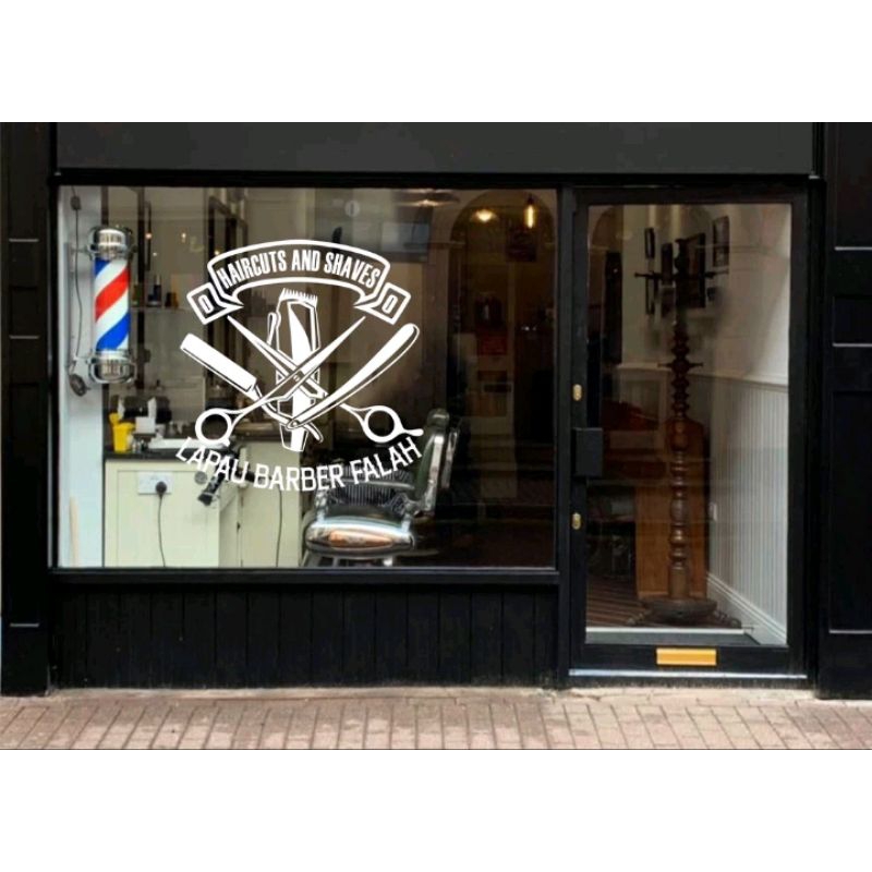 Jual STICKER BARBER SHOP,STICKER DINDIN,KACA UKURAN 60CM | Shopee Indonesia