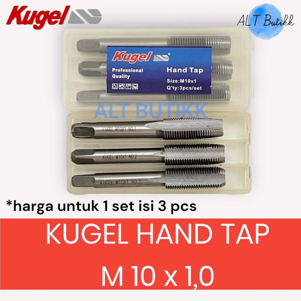 Jual KUGEL HAND TAP M10 x 1.0 | ALAT PEMBUAT DRAT BAUT ULIR SCREW ...