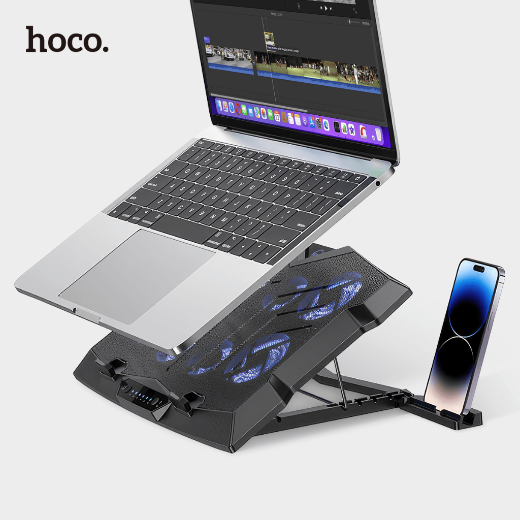 Jual Hoco Cooling Pad Laptop Stand Holder Silent GM27 | Shopee Indonesia