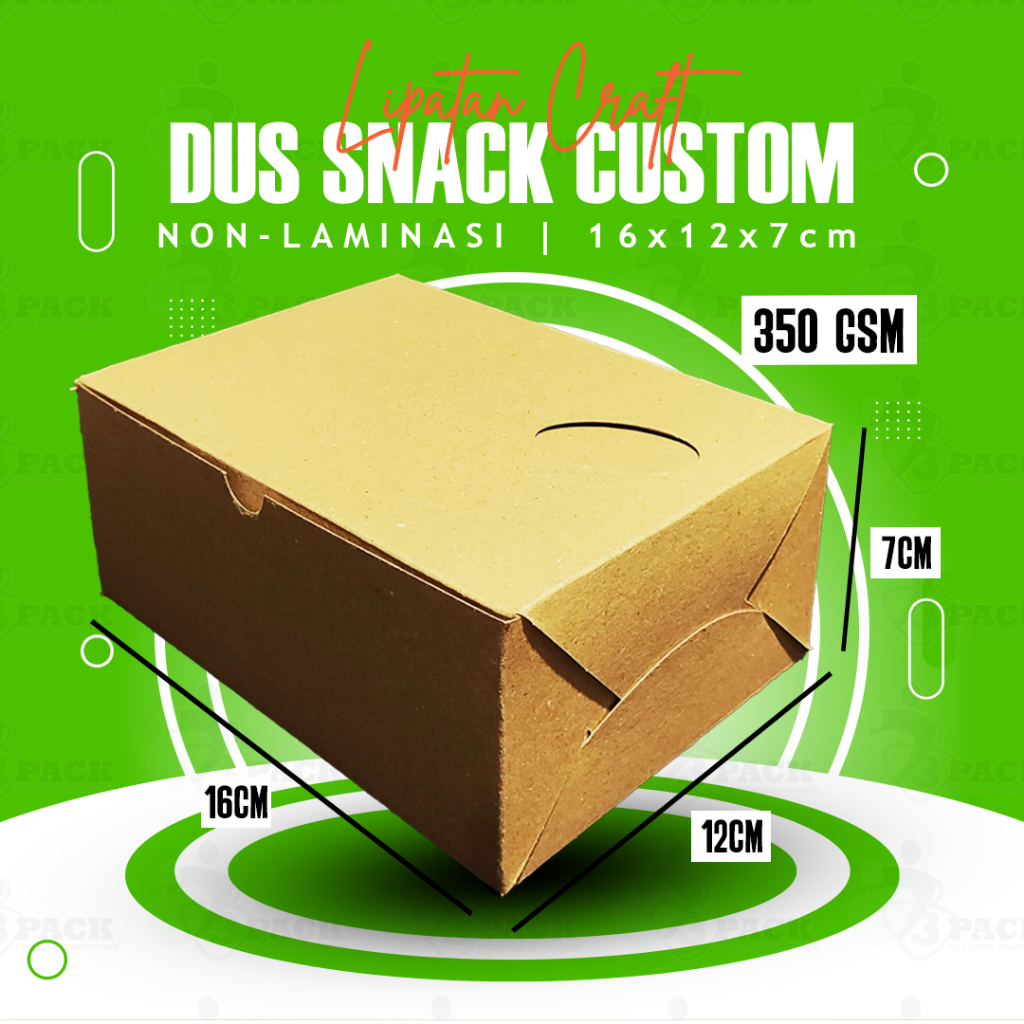 Jual kotak kue warna coklat / snack box kue / jajan pasar / dus roti ...
