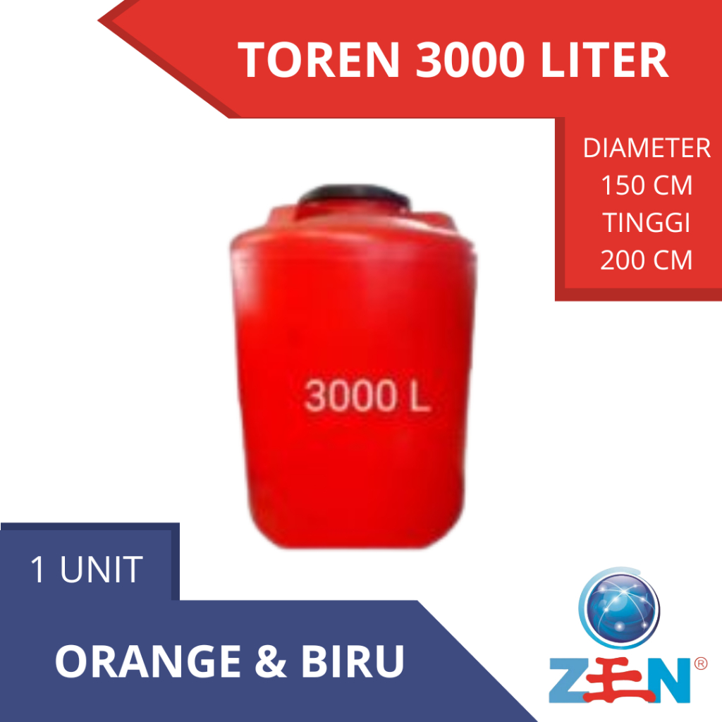 Jual TOREN AIR 3000 L TANGKI AIR TANDON AIR PENAMPUNGAN AIR 3000 LITER ...