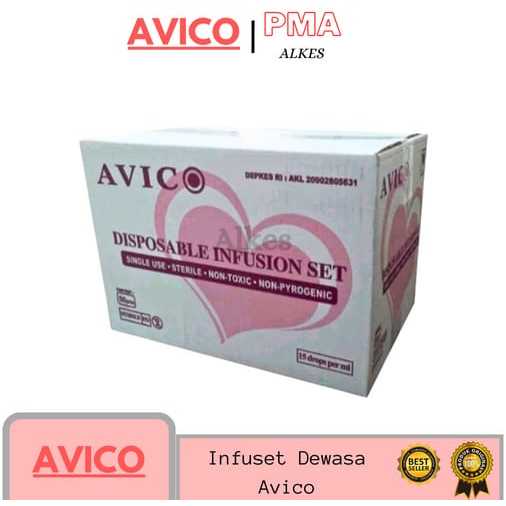 Jual Infuset Dewasa Avico Selang Infus Per Box isi 50 pcs Harga/Box ...