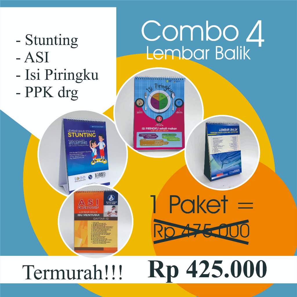 Jual Bundling 4: Lembar Balik Asi/ Lembar Balik Stunting/ Lembar Balik ...