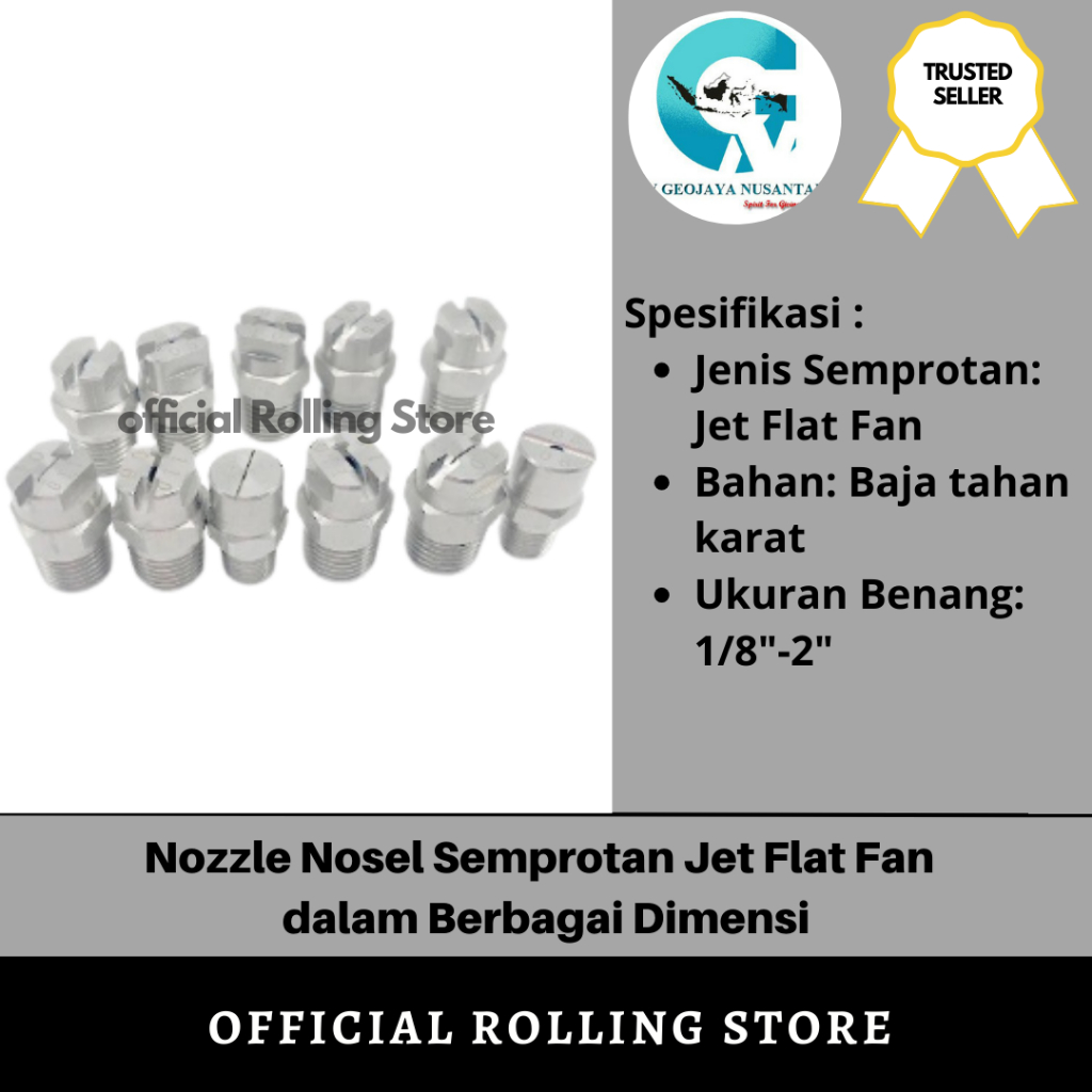 Jual Nozzle Nosel Semprotan Jet Flat Fan dalam Berbagai Dimensi ...