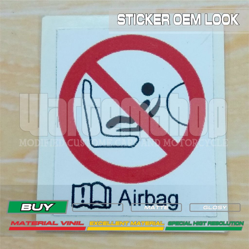 Jual Stiker Airbag Putih ( Warning Sign ) | Shopee Indonesia