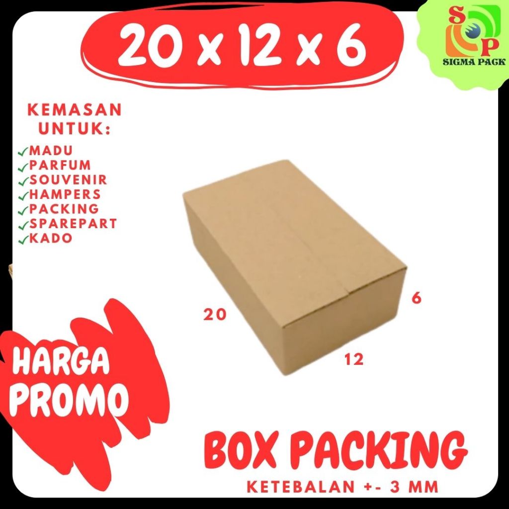 Jual Dus 20x12x6 Kardus Packing Handphone karton Kardus Packing polos ...