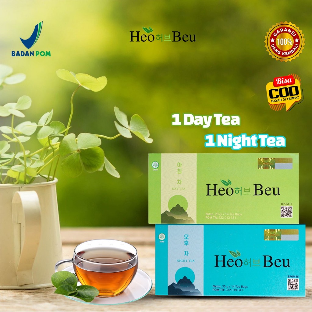 Jual TEH HEO BEU - Teh Diet Detox Pagi Malam - Slimming Tea- Teh ...