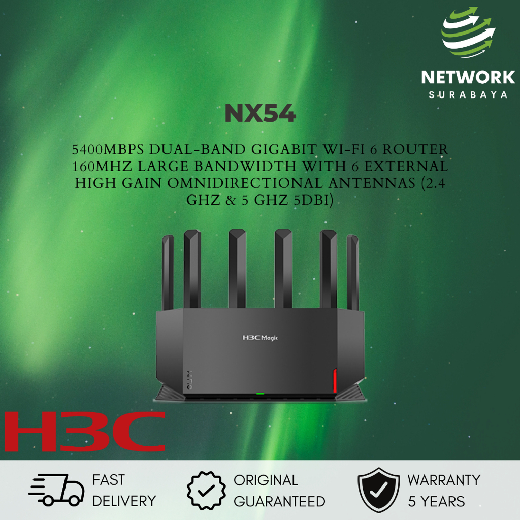 Jual H3C MAGIC NX54 5400Mbps Dual-Band Gigabit Wi-Fi 6 Router | Shopee Indonesia