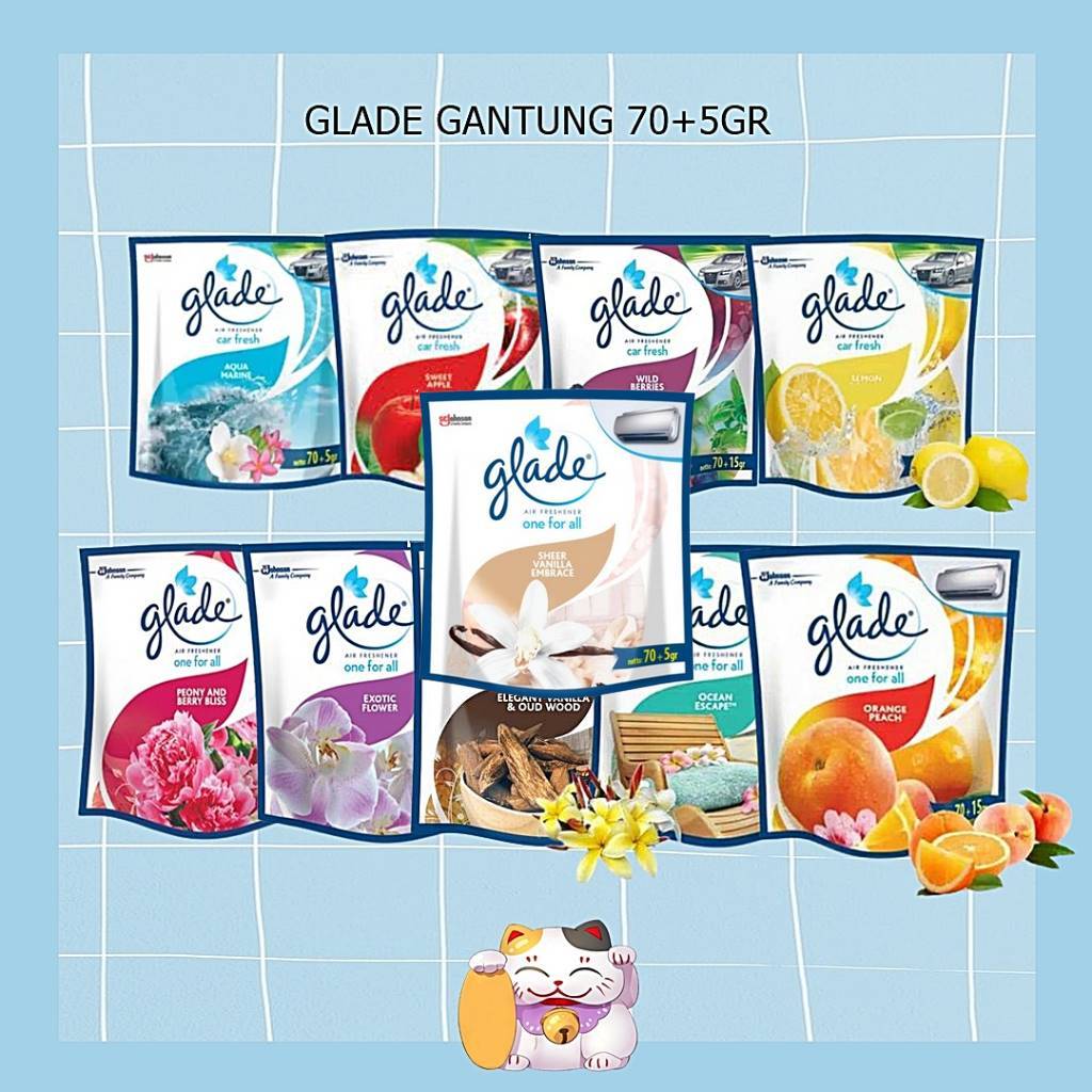 Jual Glade Pengharum Ruangan Gantung 70 + 5gr / Glade One For All / Car Fresh | Shopee Indonesia