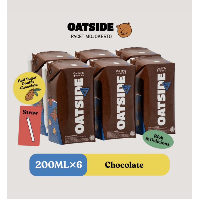 Jual OATSIDE OATMILKS with STRAW (200ml) | Shopee Indonesia