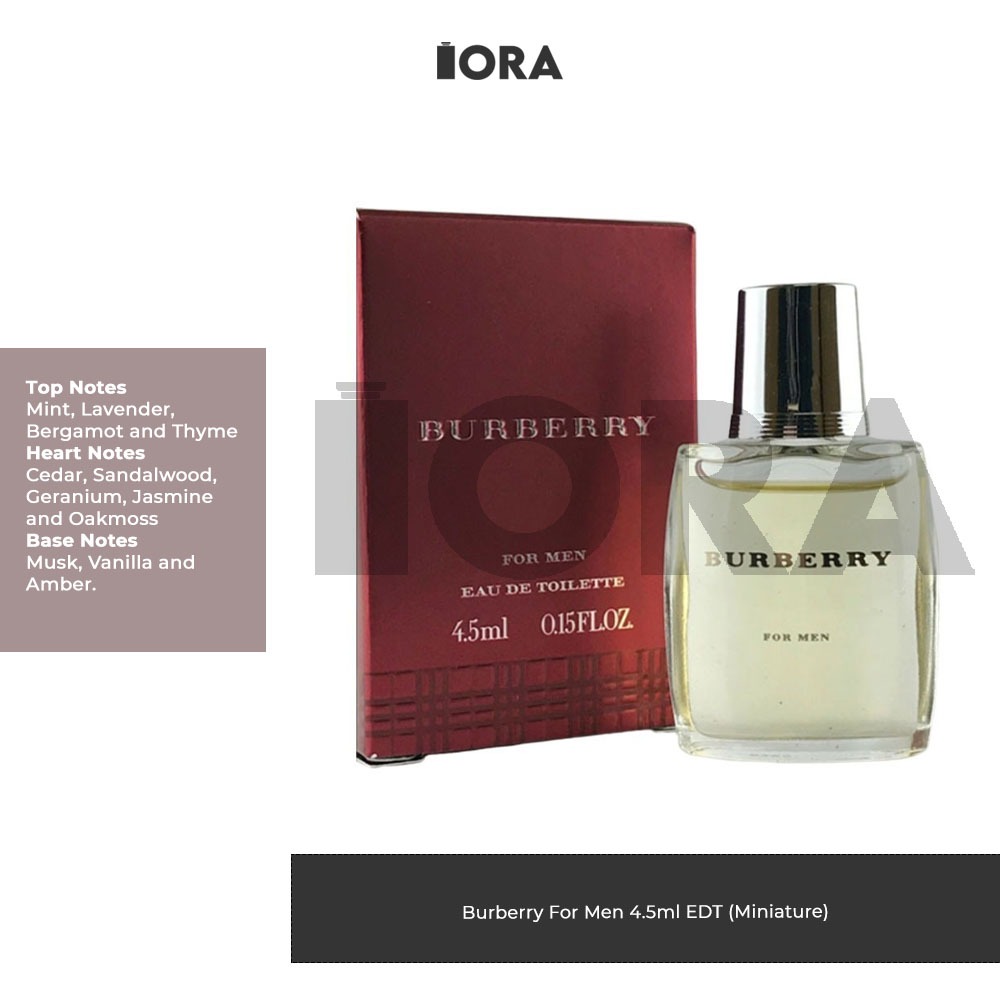 Jual BURB**** For Men 4.5ml EDT - Parfum Original Miniature | Shopee ...