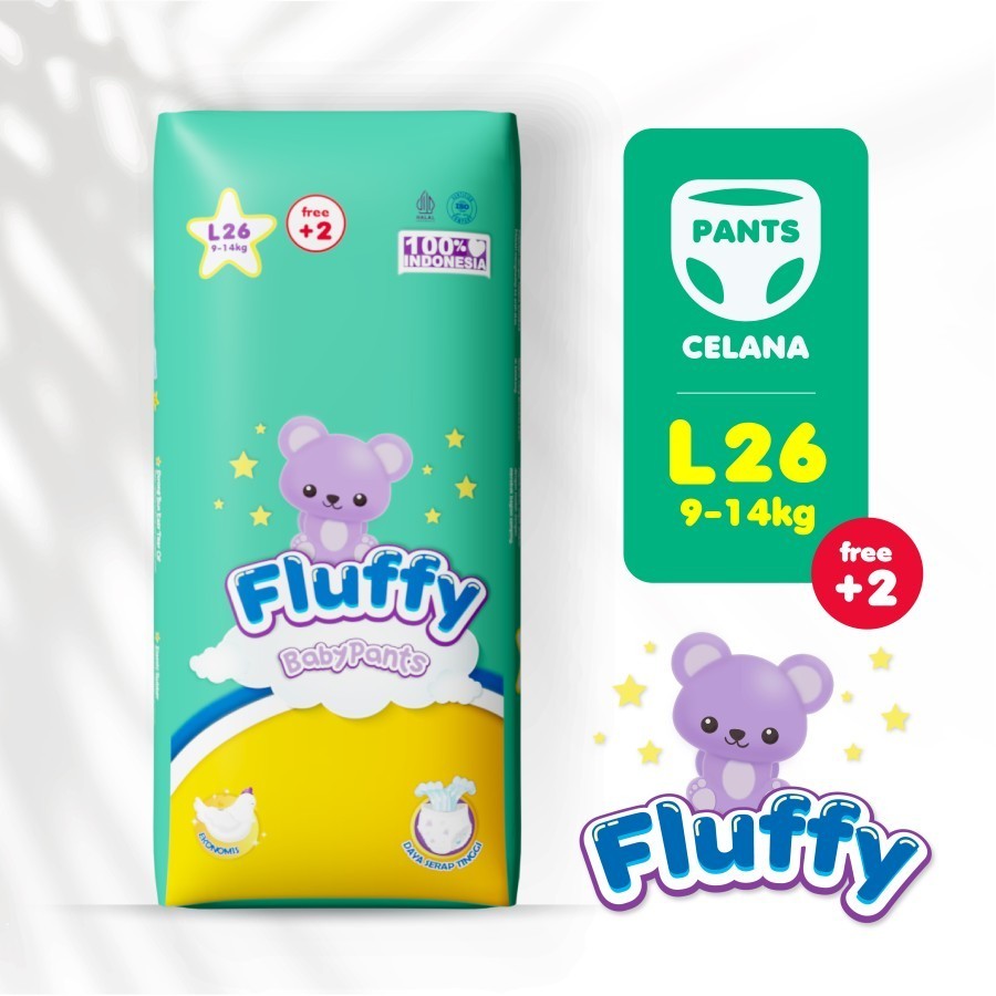 Jual Fluffy Popok bayi Celana L isi 26 Lembar Baby Diapers Pants L26 Lembar | Shopee Indonesia