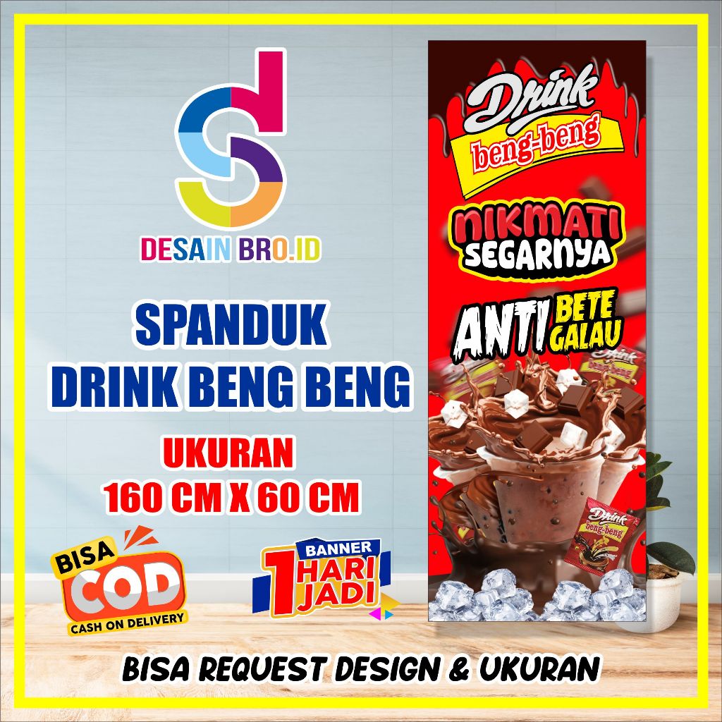 Jual BANNER/SPANDUK DRINK BENG BENG ( BISA CUSTOM ) UKURAN 160X60 ...