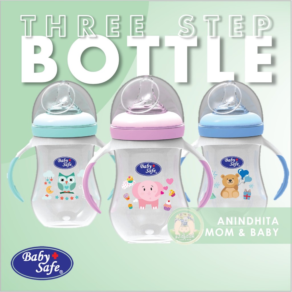 Jual BABYSAFE 3 Stage Feeding Bottle Botol Dot Spout Training Cup Baby ...